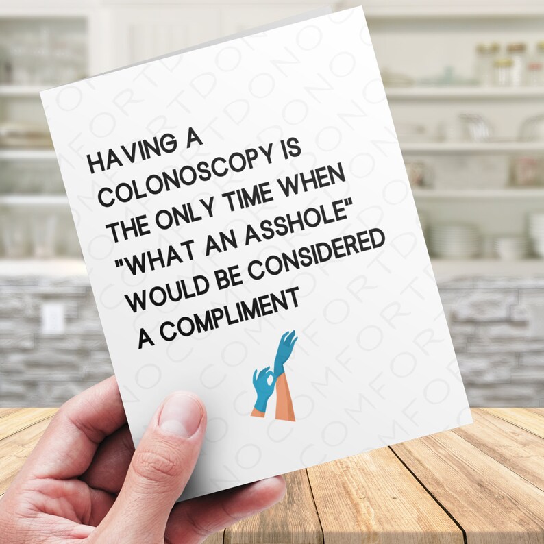 Funny Colonoscopy Card: Humorous Friendship Gift (digital Download) - Etsy