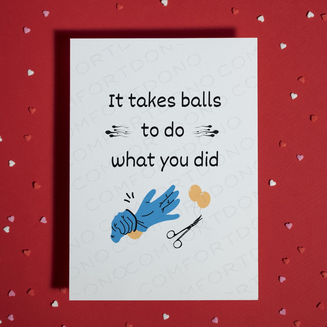 Vasectomy Card: Funny Encouragement Gift for Him - Etsy