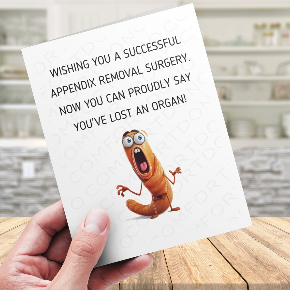 Funny Appendectomy Get Well Card: Appendix Removal Gift (digital ...
