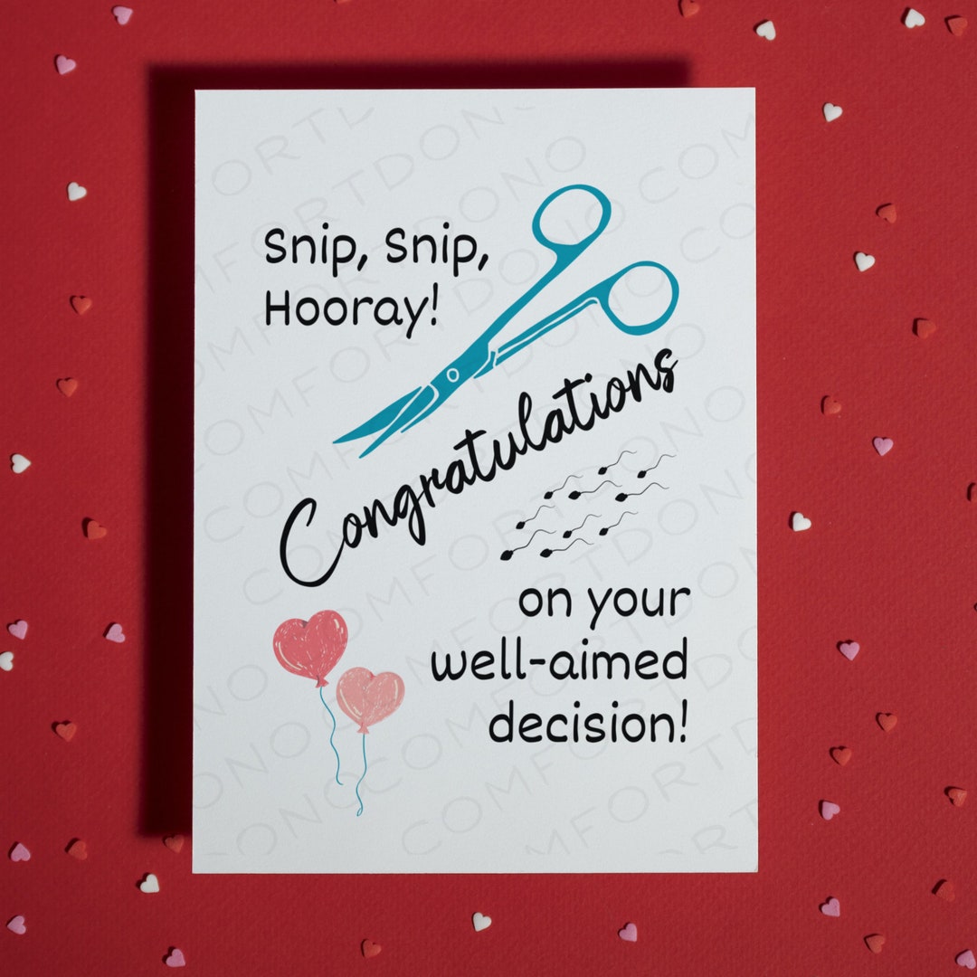 Grappige vasectomiekaart • Snip Snip Hoera Gefeliciteerd - Etsy Nederland