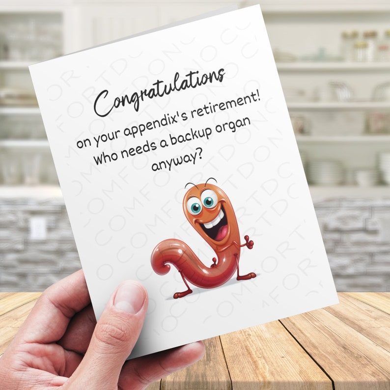 Get Well Soon Greeting Card Appendix Card Printable Card Digital ...