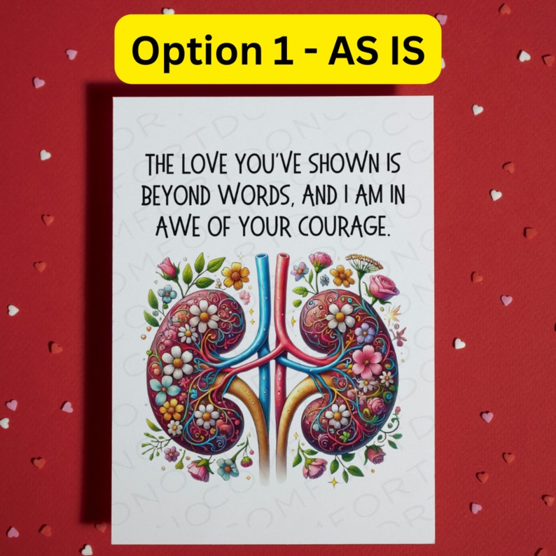 Gift for Kidney Donor Kidney Transplant the Love You've Shown Greeting ...