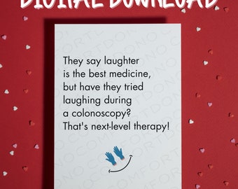 Funny Colonoscopy Card Printable Card Digital Download Friendship Gift ...