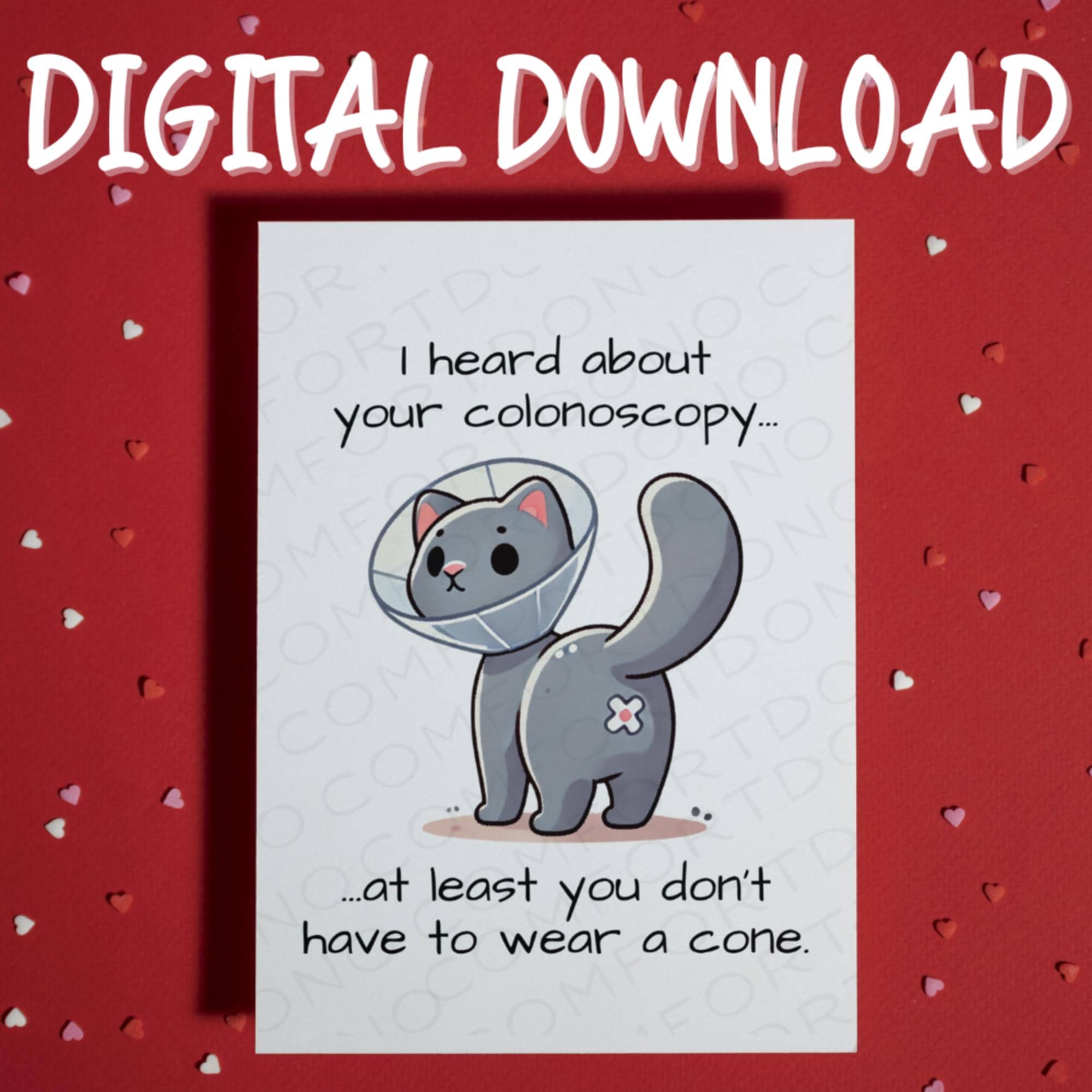Funny Colonoscopy Cat Card: Get Well Gift (digital Download) - Etsy