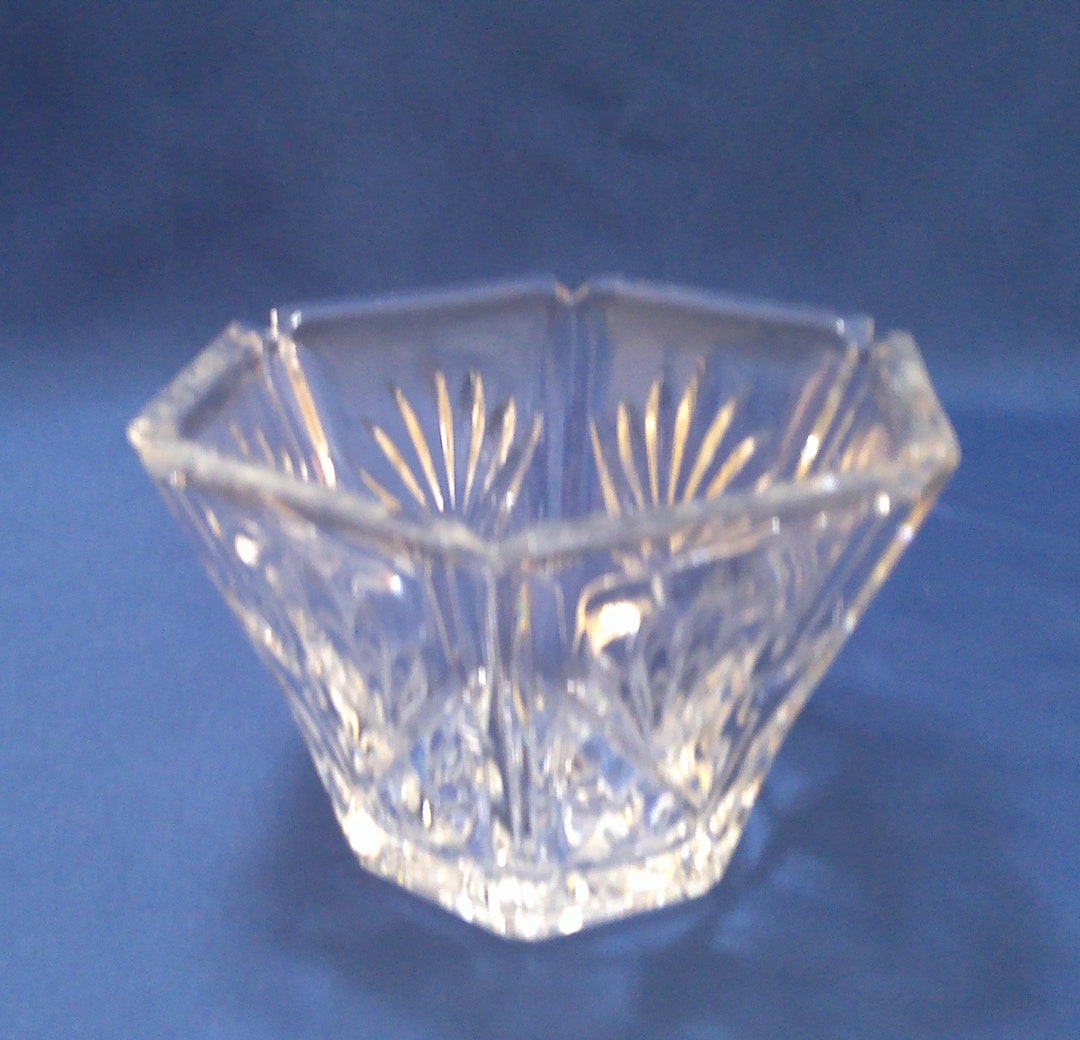 Gorham 24% Lead Crystal Hexagonal Candy Dish - With Logo - Etsy