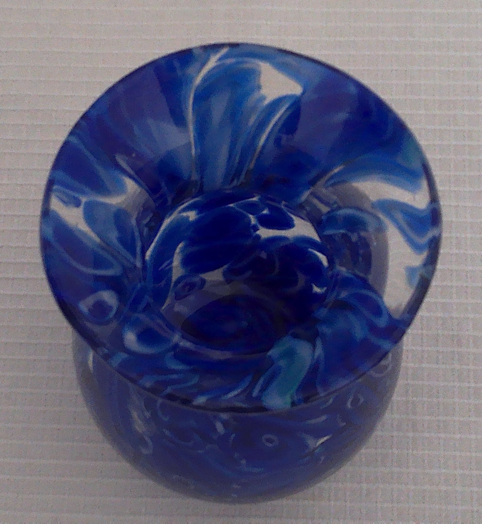Vintage Murano Style Cobalt Blue Art Glass Heavy Vase - Etsy