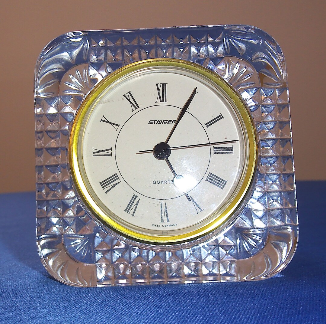 Staiger Crystal Mantle Clock West Germany & France 1980s - Etsy