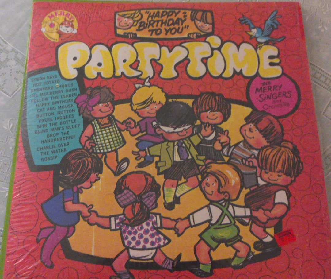 Vintage Kid's Record "party Time" 1972 by Merry Children's Records - Etsy