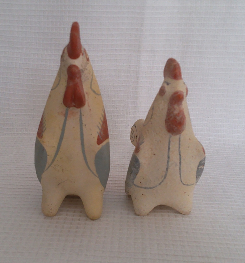 Greek "ancient Art Style" Chickens - 1983 - Etsy