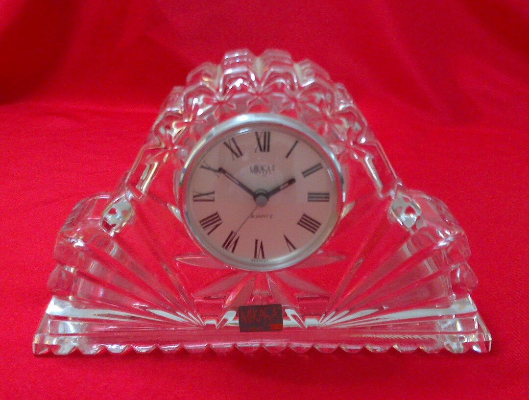 Mikasa 'ashley' Crystal Mantle Clock - Germany - Etsy