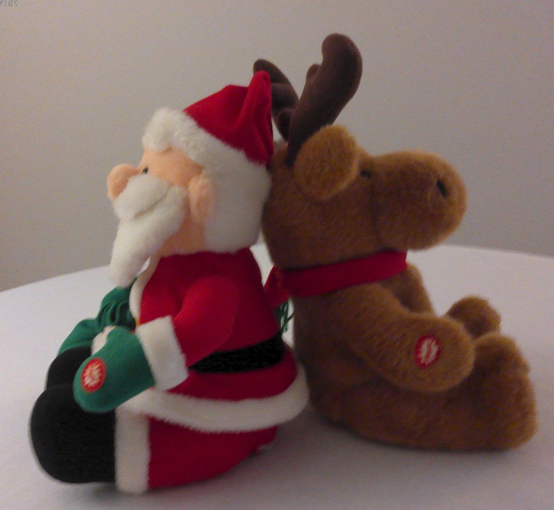 We Wish You a Merry Christmas Singing Santa and Reindeer - Etsy