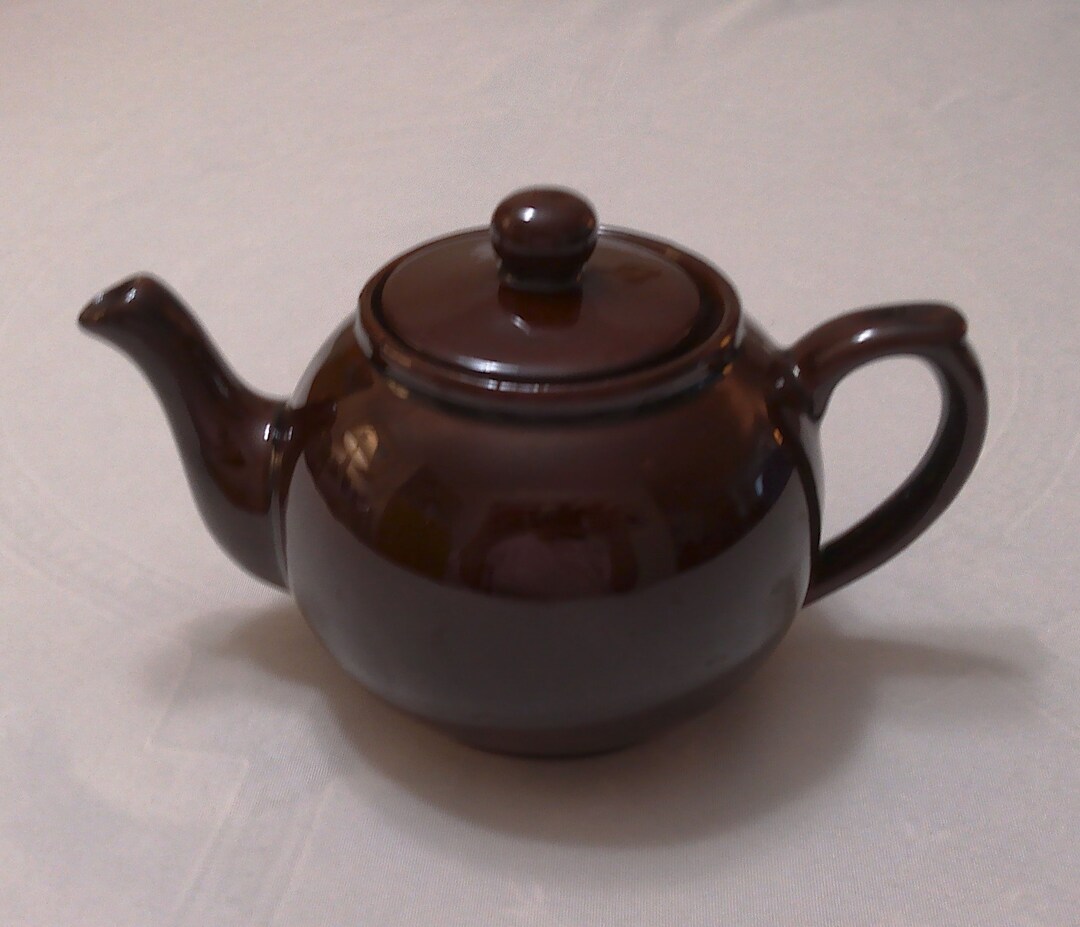 Vintage Brown Glazed Two Cup Teapot - Etsy