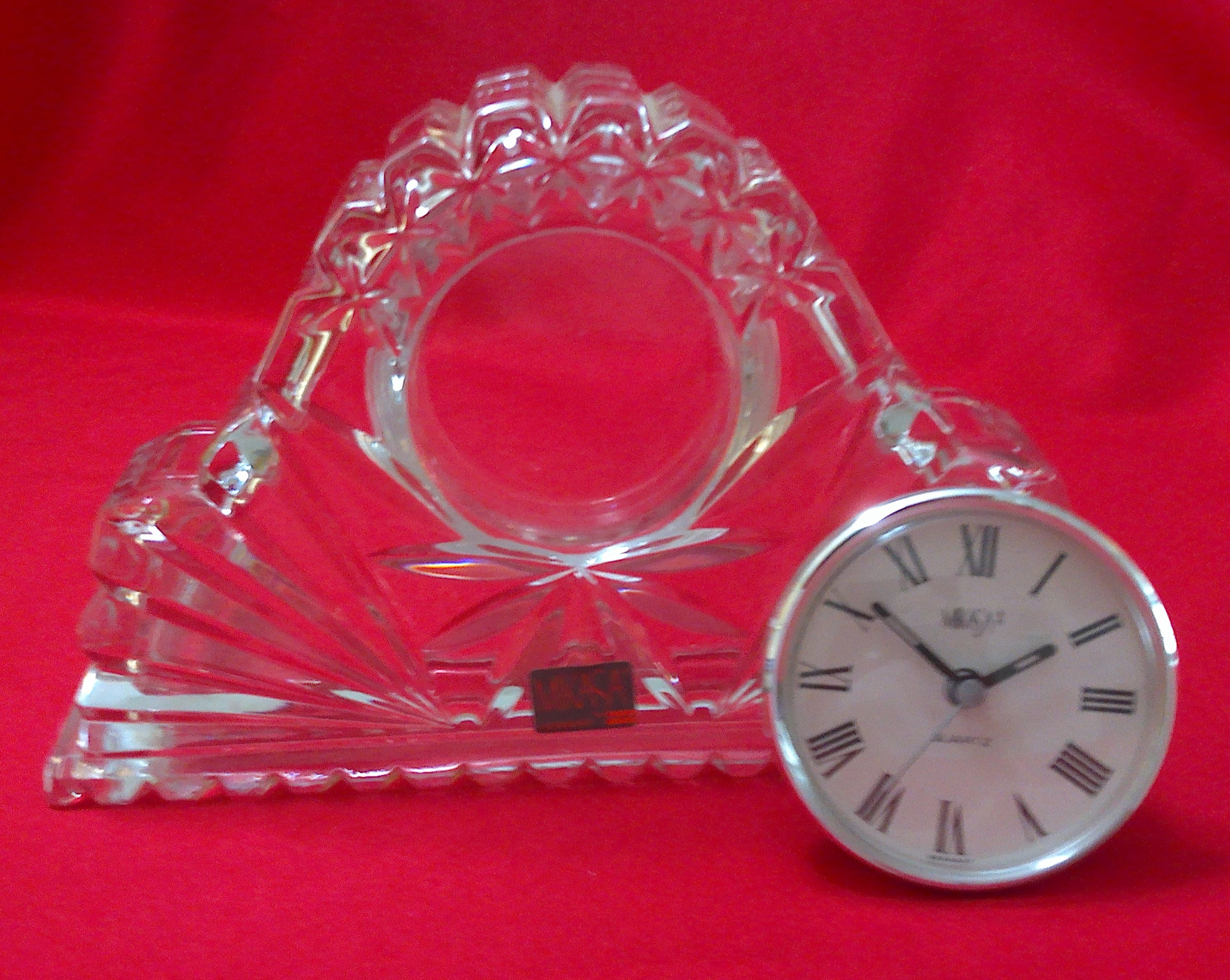 Mikasa 'ashley' Crystal Mantle Clock Germany - Etsy