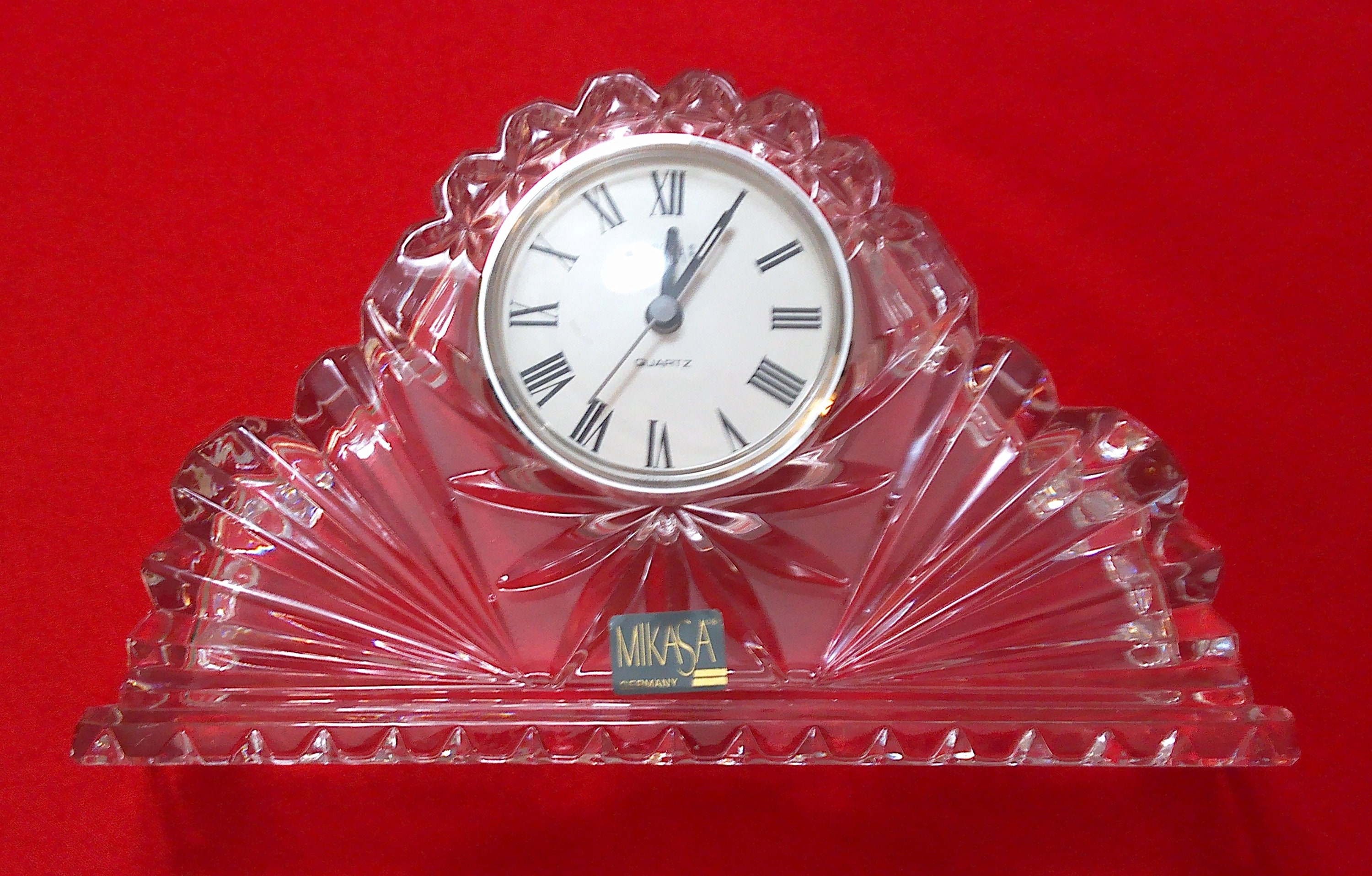 Mikasa 'ashley' Crystal Mantle Clock - Germany - Etsy