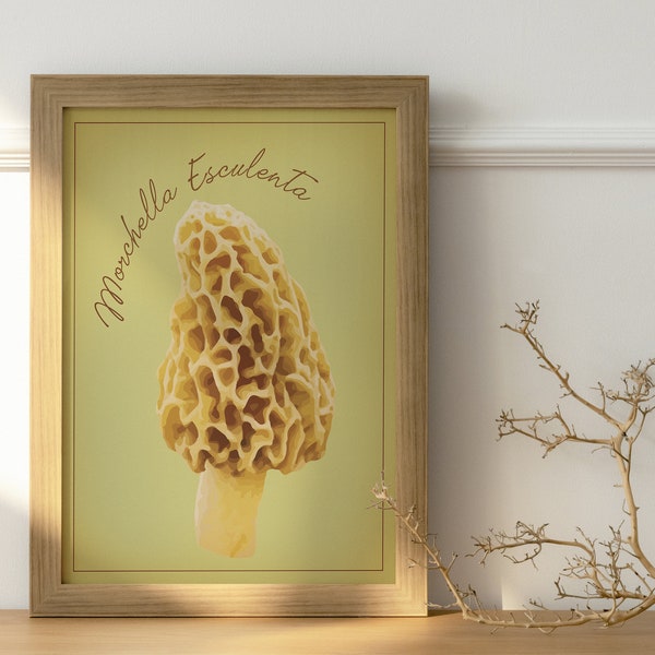 Morel Mushroom Poster - Etsy