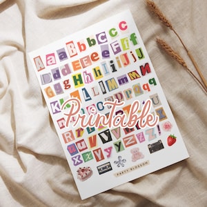 DIGITAL FILE | Magazine Cutout Letter Number | Junk Journal | Scrapbook ...
