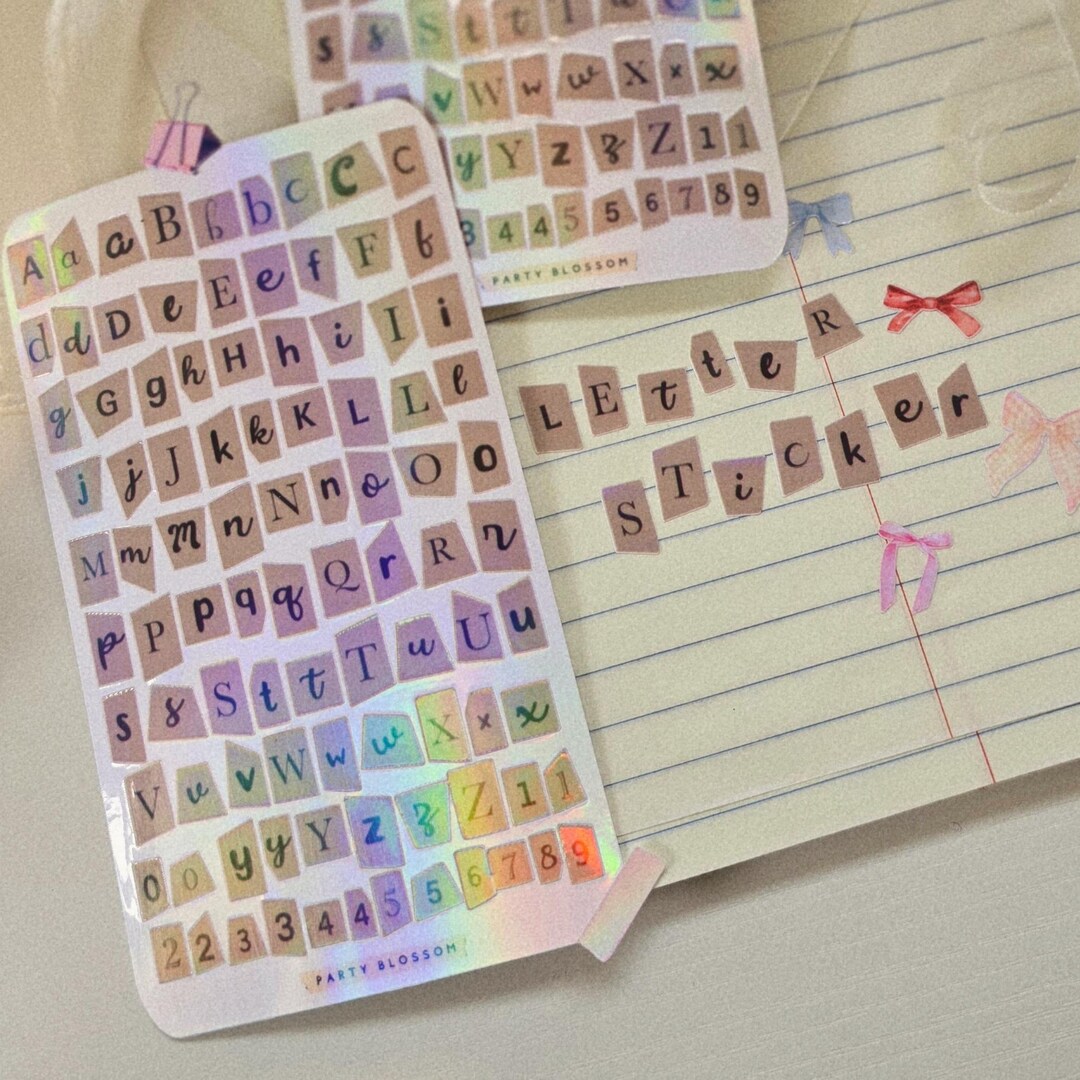 Kraft Cutout Letter Sticker Sheet | Premium Waterproof | Alphabet Junk ...