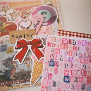 Pink Magazine Cutout Sticker Sheet | Premium Waterproof | Junk Journal ...