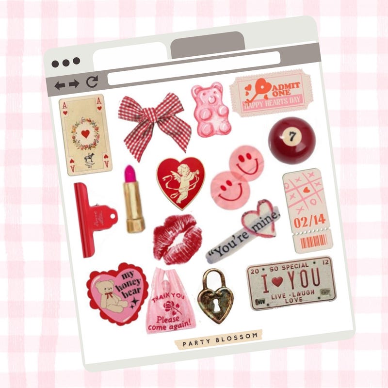 Girlie Vintage Stickers - Etsy