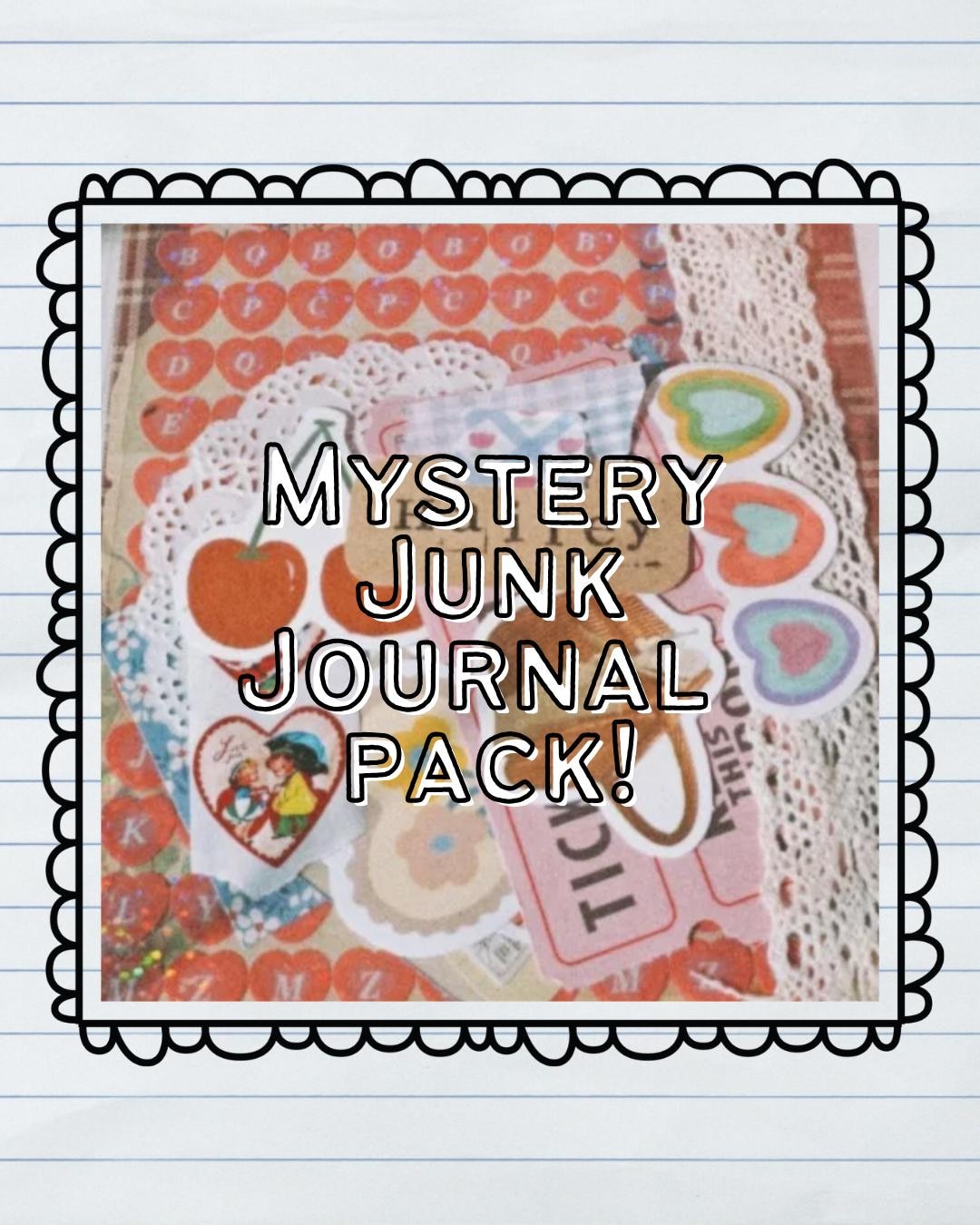 Mystery Junk Journal Supply Pack 20+ Items | Grab Bag Collage Kit ...