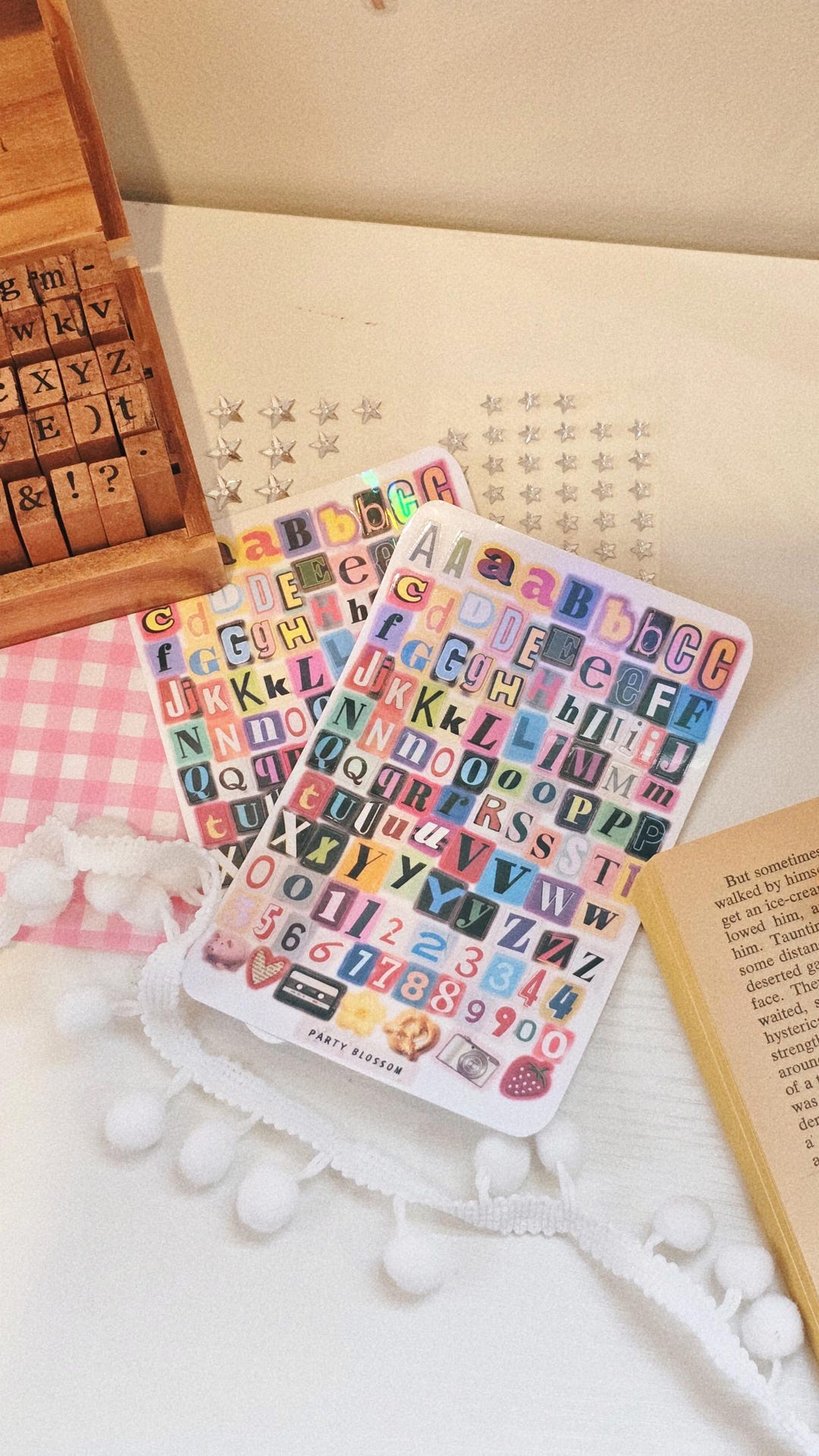New! Magazine Cutout Letter Sticker Sheet | Premium Waterproof Alphabet ...