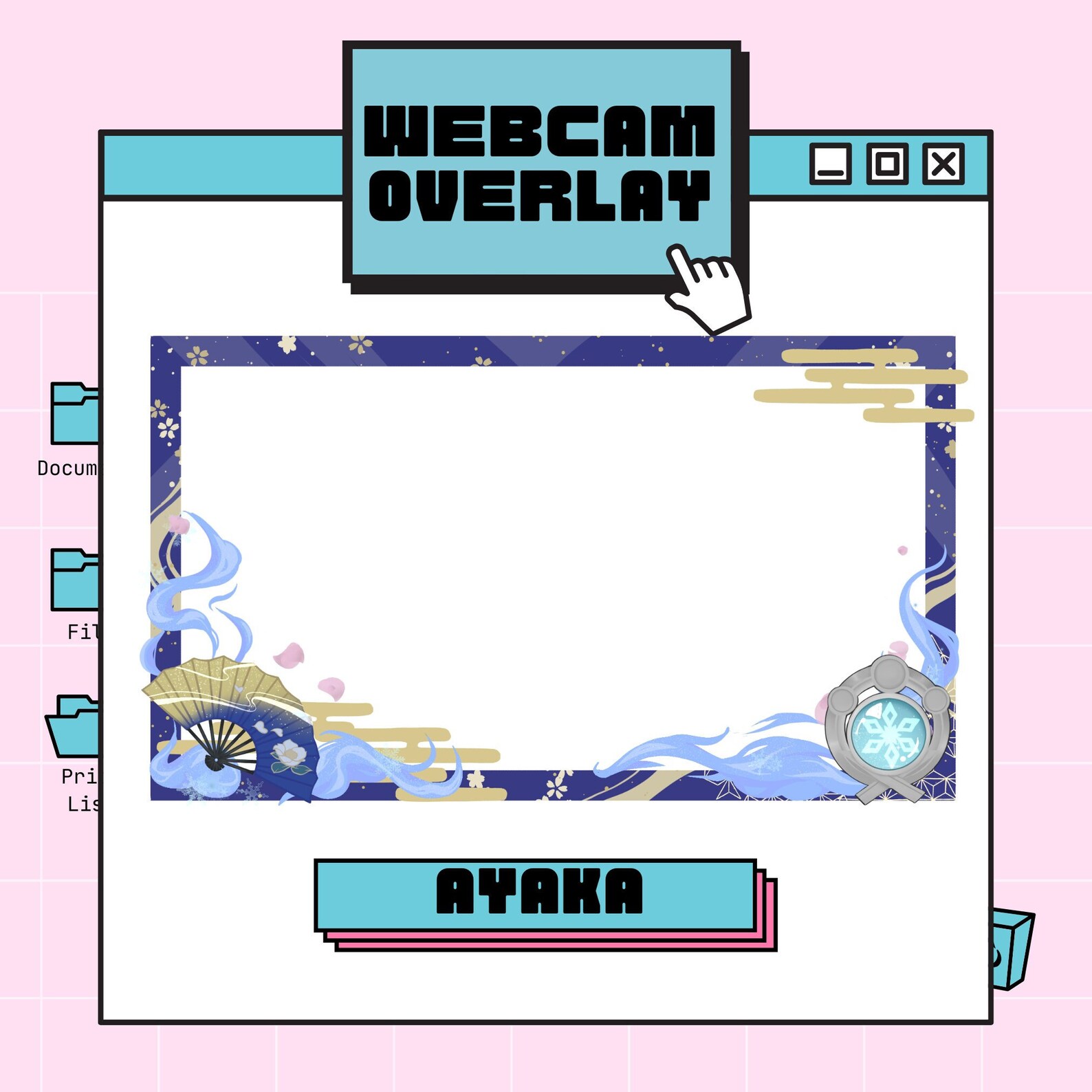 Twitch Stream Webcam Overlay Genshin Ayaka Cute Stream Overlay Anime ...
