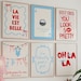Pastel Pink and Baby Blue Wall Gallery for Bedroom Trendy Retro ...