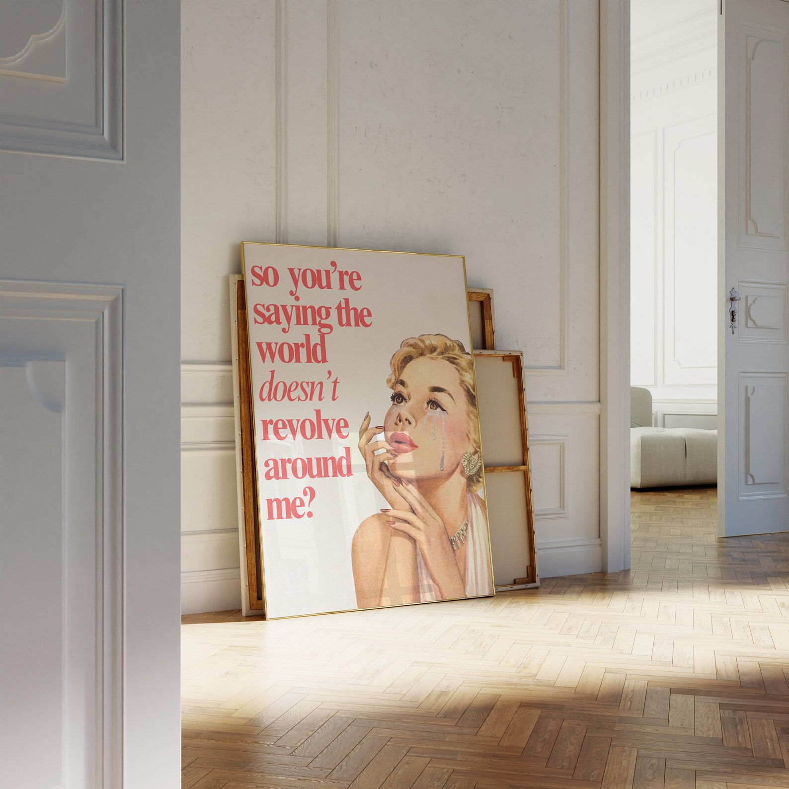 Retro Woman Funny Quote Printable Poster Trendy Vintage Housewife Wall ...