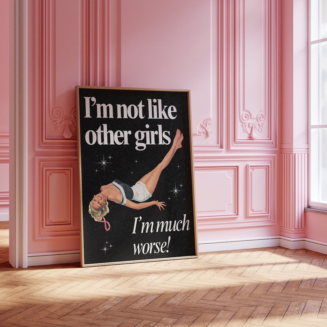 Retro Woman Funny Quote Printable Poster Trendy Vintage Housewife Wall ...