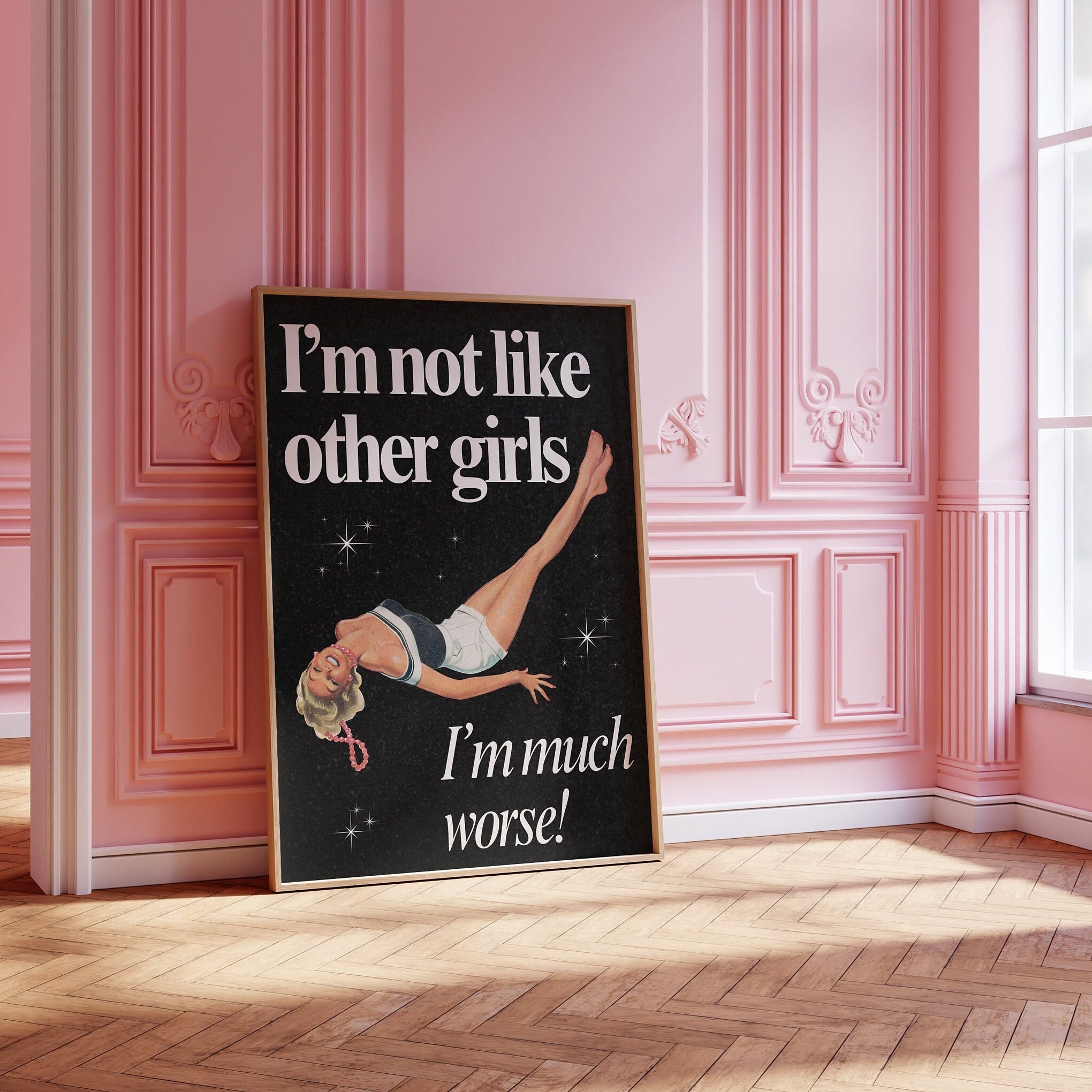 Retro Woman Funny Quote Printable Poster Trendy Vintage Housewife Wall ...