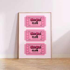 Hot Girl Club Wall Art Printable Instant Digital Download Poster ...