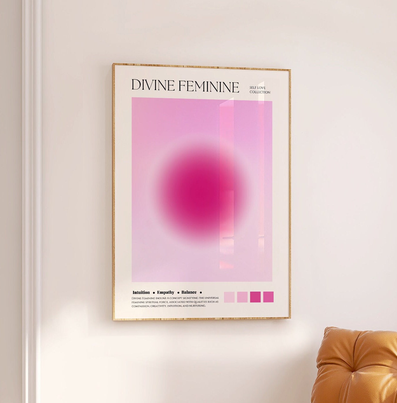 Divine Feminine Pink Aesthetic Poster College Dorm Aura Affirmation ...