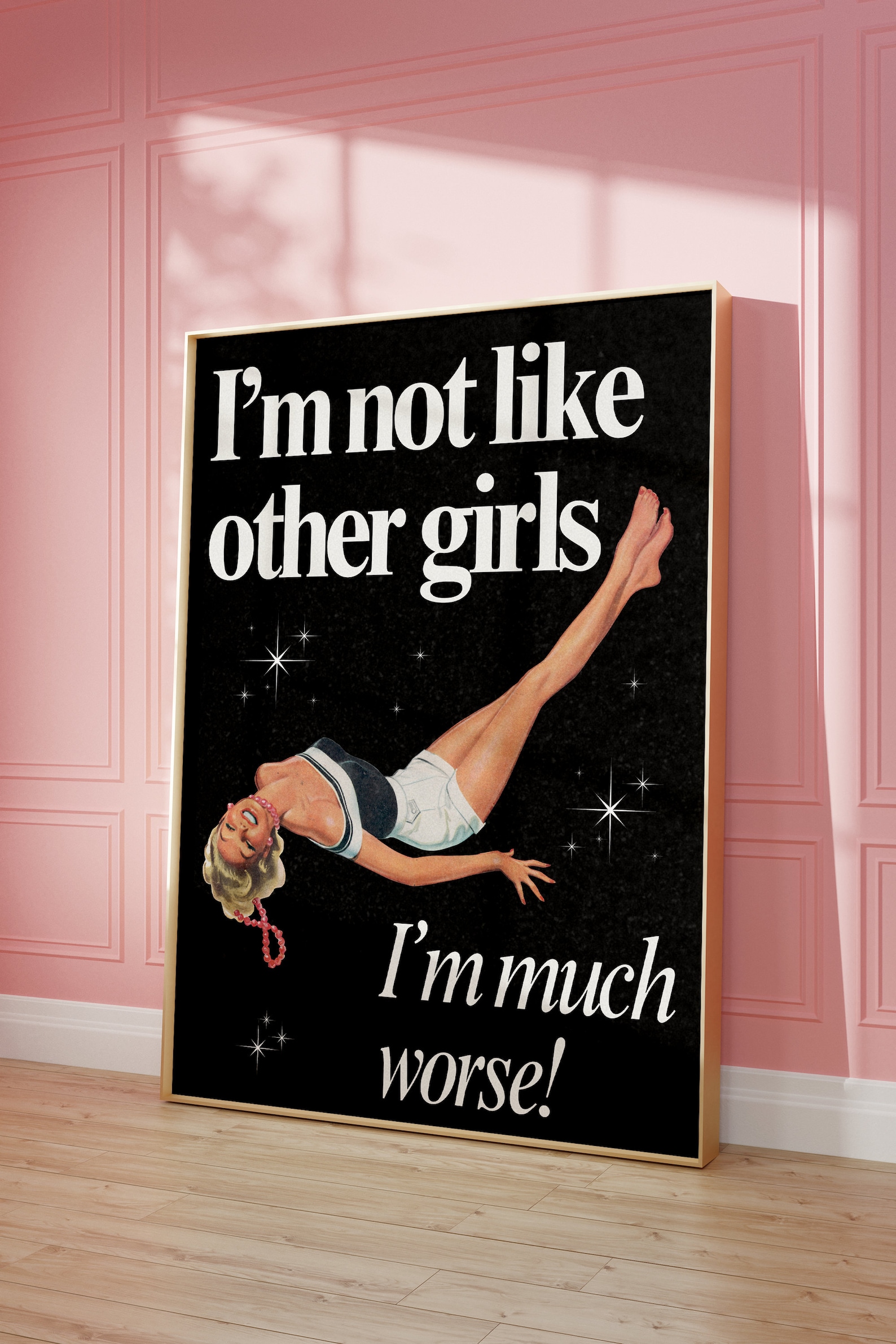 Retro Woman Funny Quote Printable Poster Trendy Vintage Housewife Wall ...