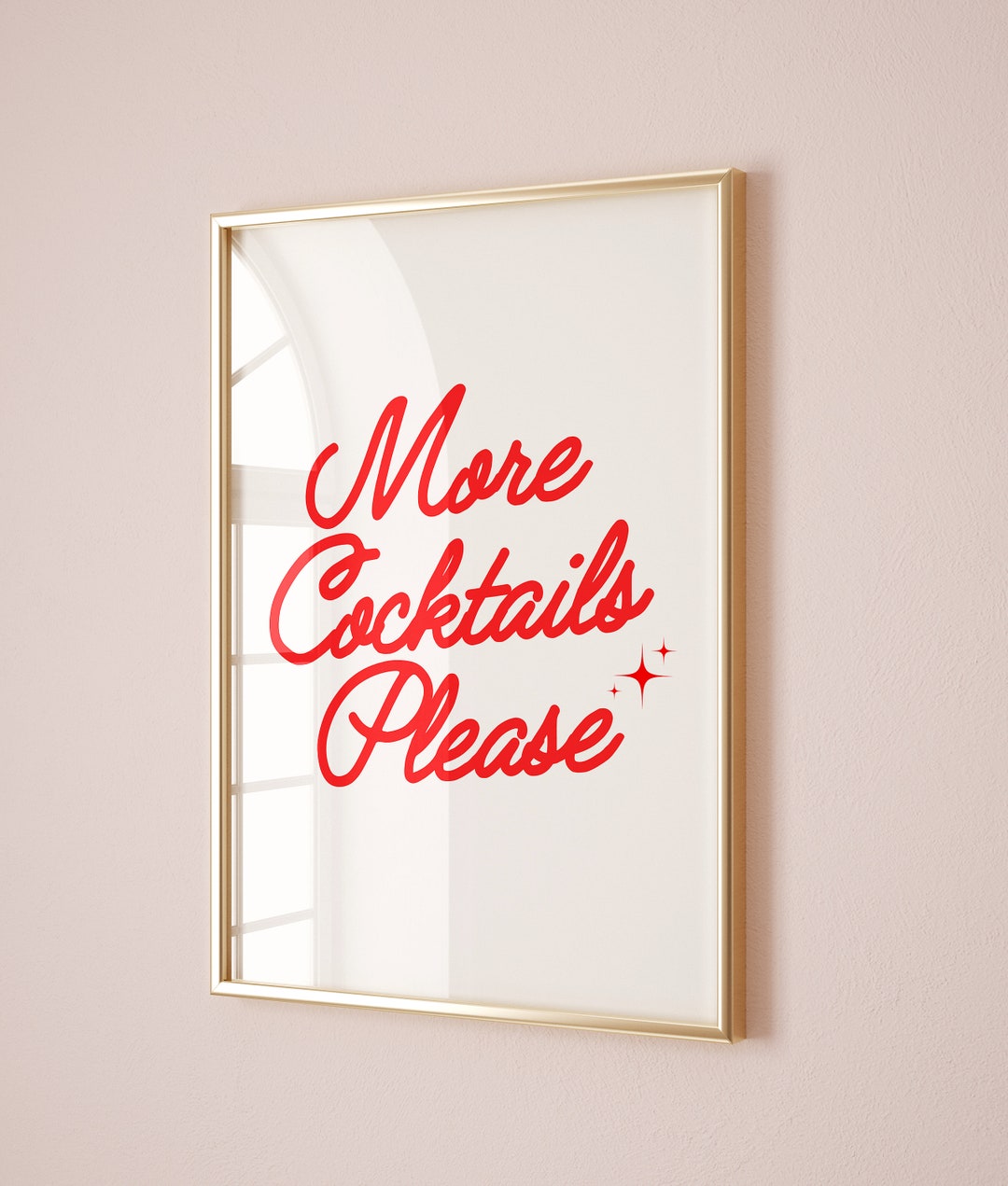 More Cocktails Please Bar Cart Art Print Instant Digital Download Wall ...