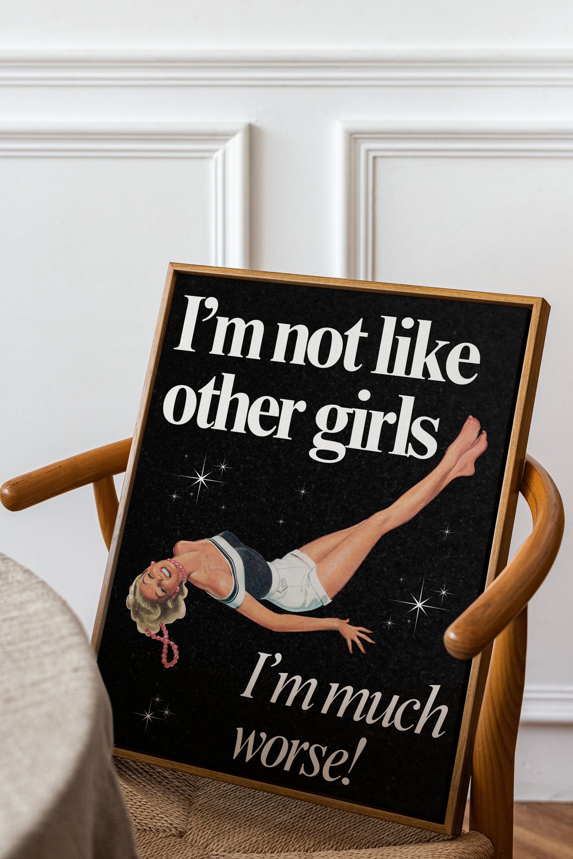 Retro Woman Funny Quote Printable Poster Trendy Vintage Housewife Wall ...