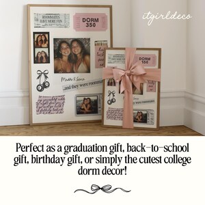 CUSTOM PHOTO PRINT Roommate, Scrapbook Style, Personalized College Dorm ...