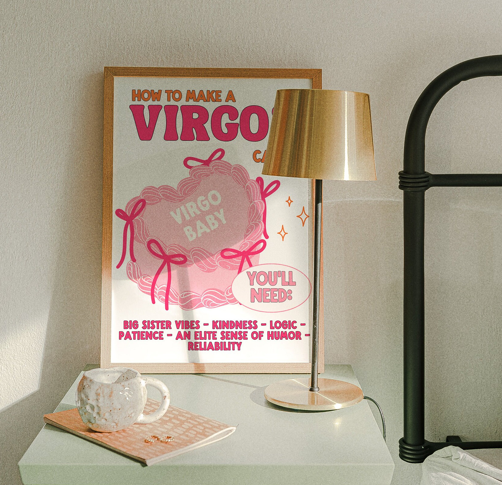 Trendy Virgo Wall Art Print Astro Boho Digital Download Gift for Virgos Teen Girl Bedroom Prints ...