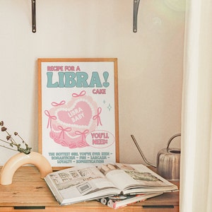 Trendy Libra Wall Art Print Astro Boho Digital Download Gift for Libras ...