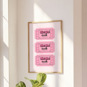 Hot Girl Club Wall Art Printable Instant Digital Download Poster ...