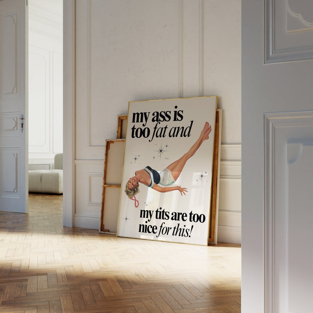 Retro Woman Funny Quote Printable Poster Trendy Vintage Housewife Wall ...