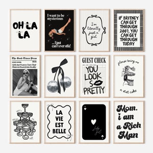 Black and White Gallery Wall Set Printable Digital Download 12 Prints ...