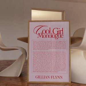 Gone Girl Cool Girl Quote Wall Print Digital Download Feminist Prints ...