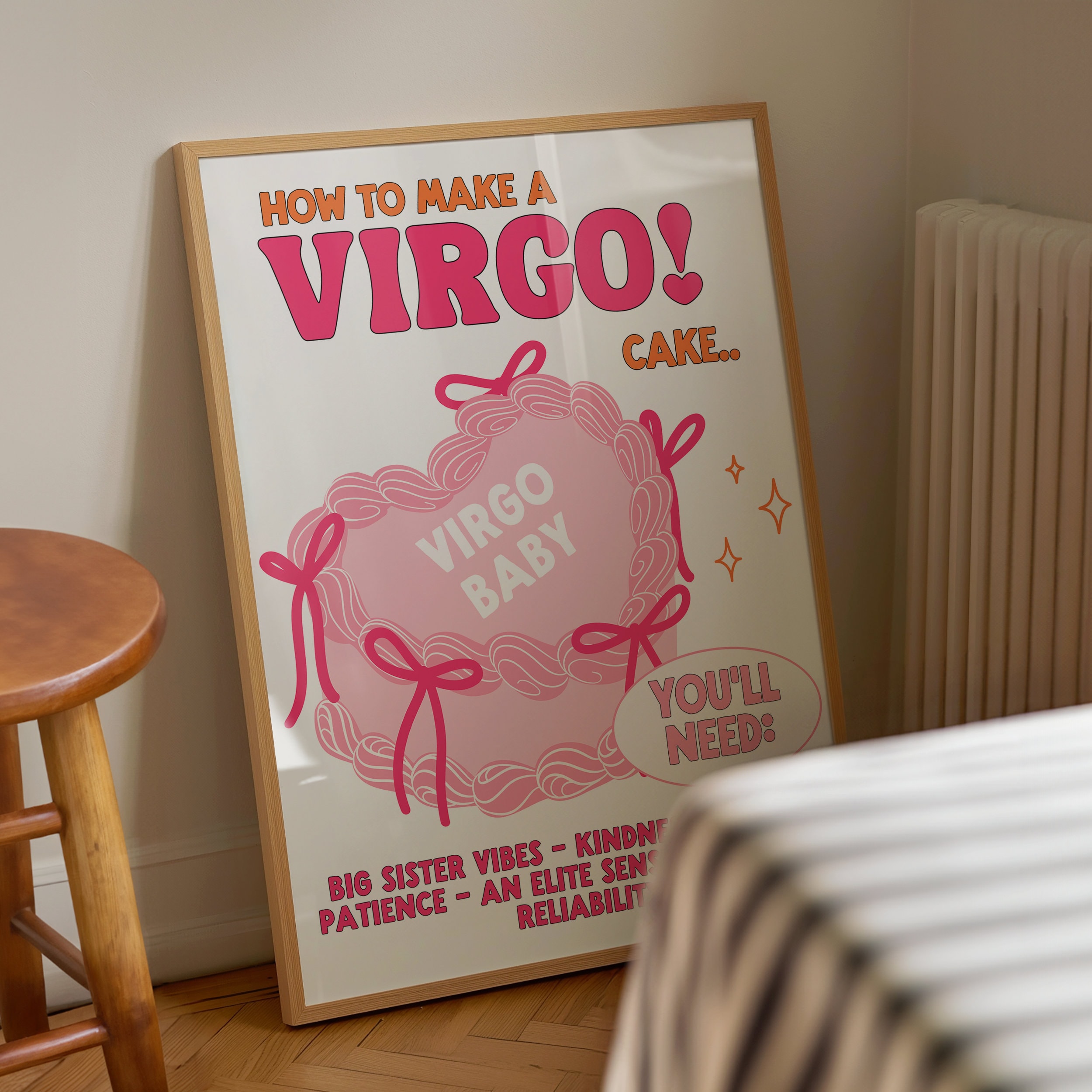Trendy Virgo Wall Art Print Astro Boho Digital Download Gift for Virgos Teen Girl Bedroom Prints ...