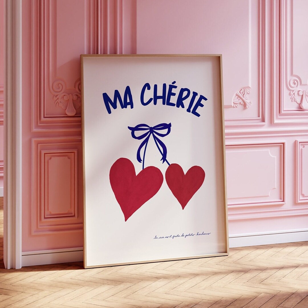 Ma Cherie Coquette Cottage Core Printable Wall Art Cute Trendy Retro ...