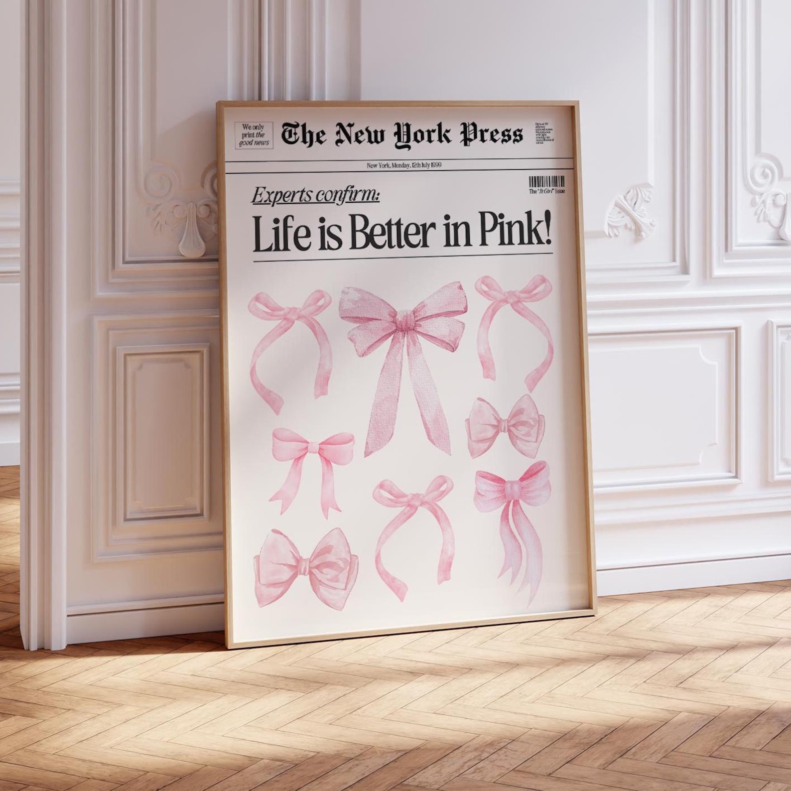 Retro Coquette Pink Printable Poster Aesthetic Apartment Decor Trendy ...