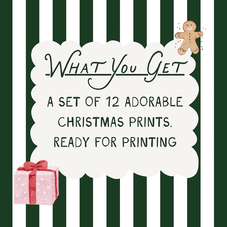 Set of 12 Boho Christmas Printables, Colorful Holiday Decor Wall Art ...
