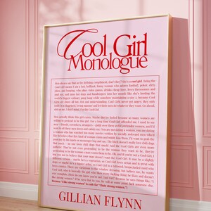 Gone Girl Cool Girl Quote Wall Print Digital Download Feminist Prints ...