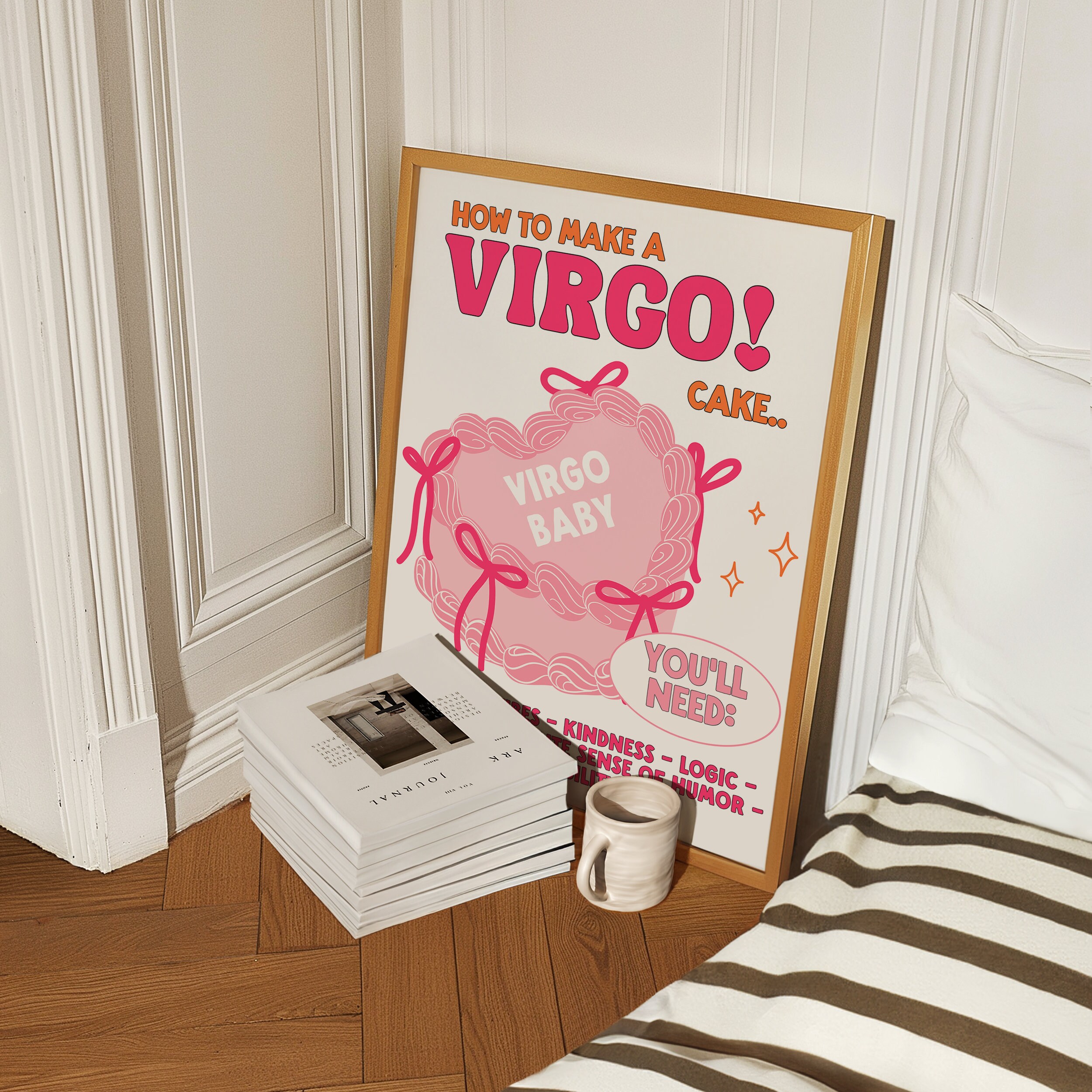 Trendy Virgo Wall Art Print Astro Boho Digital Download Gift for Virgos Teen Girl Bedroom Prints ...