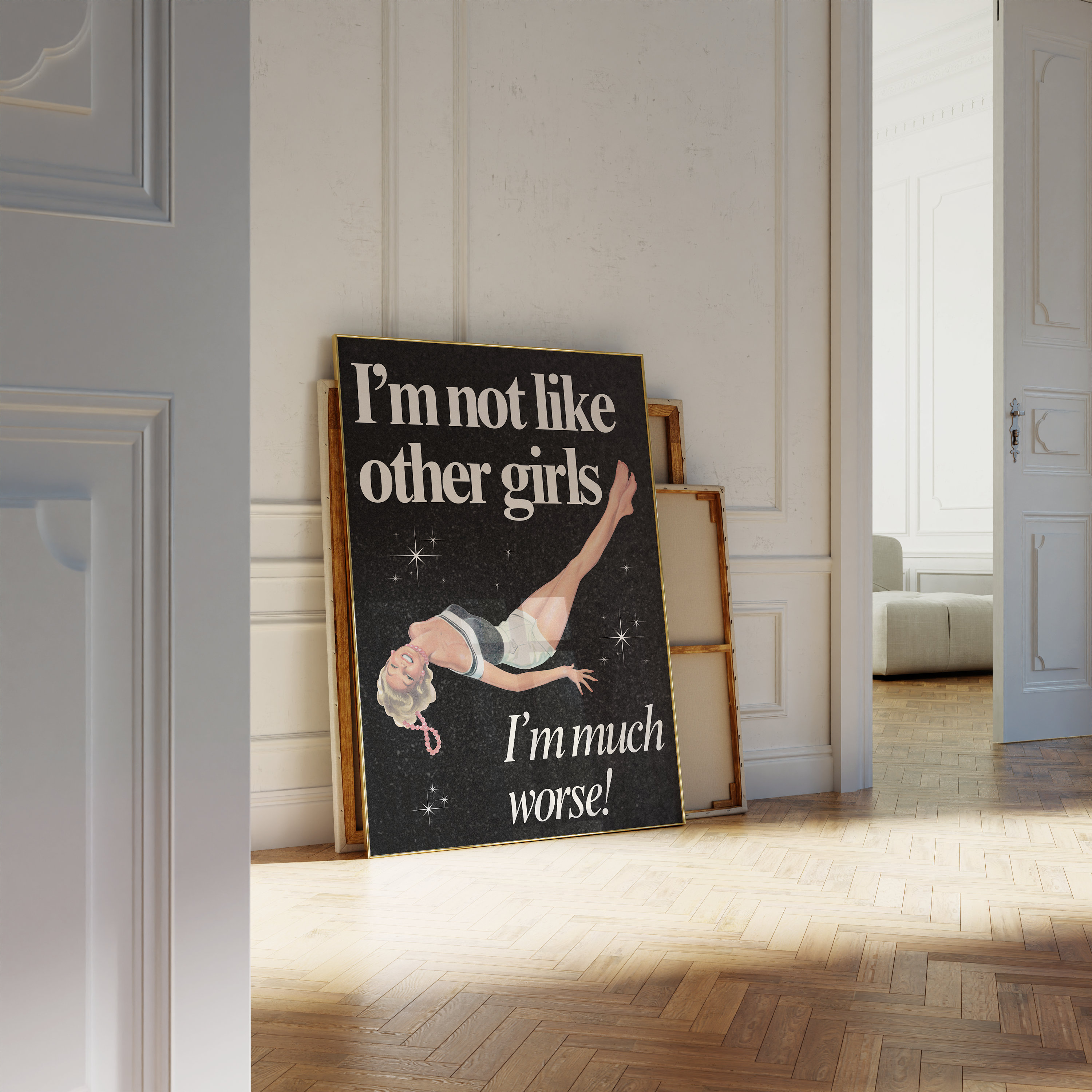 Retro Woman Funny Quote Printable Poster Trendy Vintage Housewife Wall ...