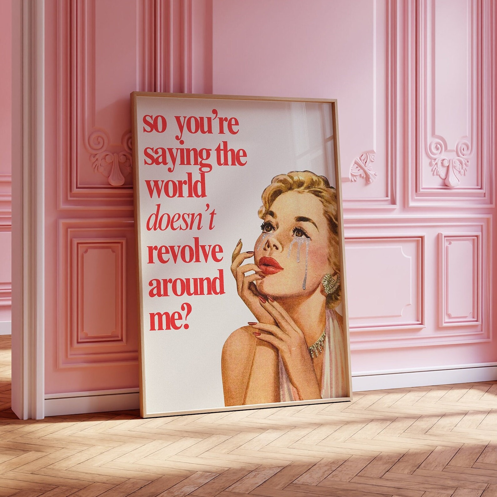 Retro Woman Funny Quote Printable Poster Trendy Vintage Housewife Wall ...